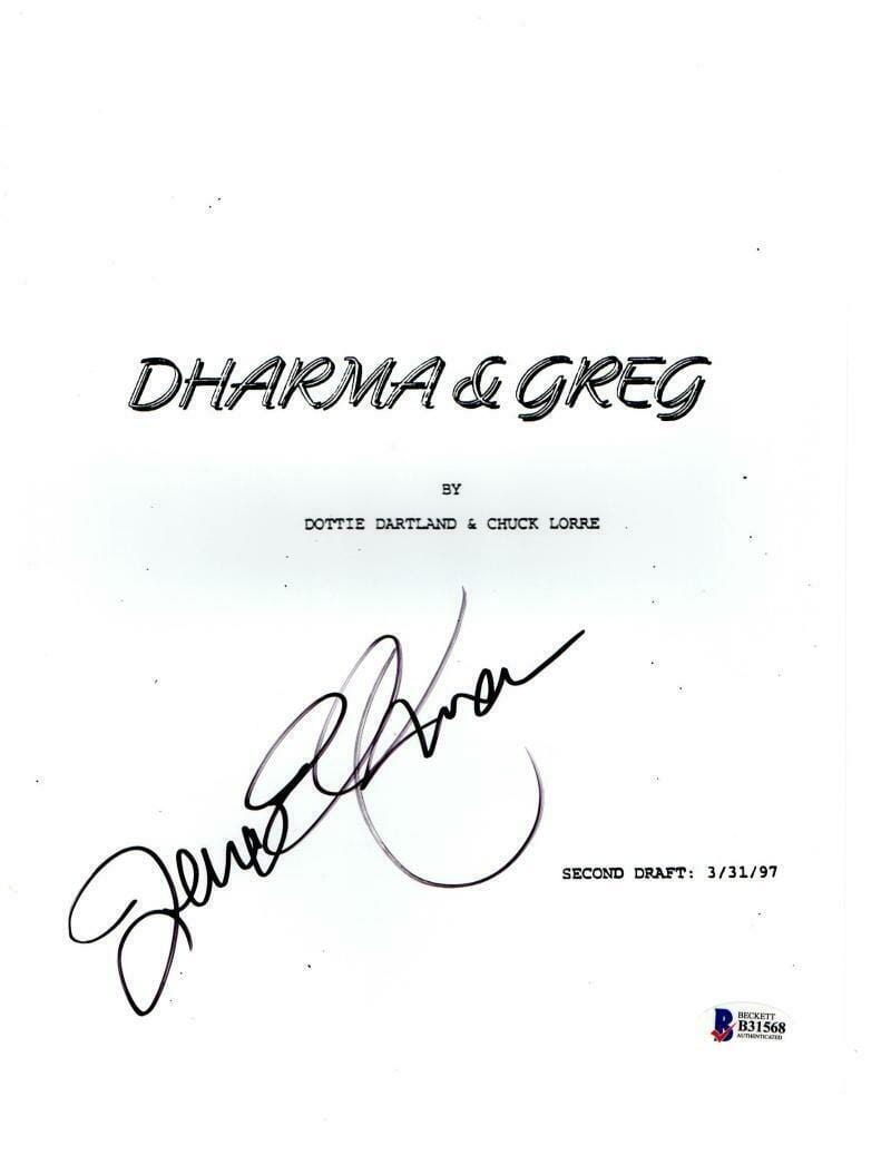 Jenna Elfman Authentic Autographed 'Dharma & Greg' Script – Prime Time Signatures