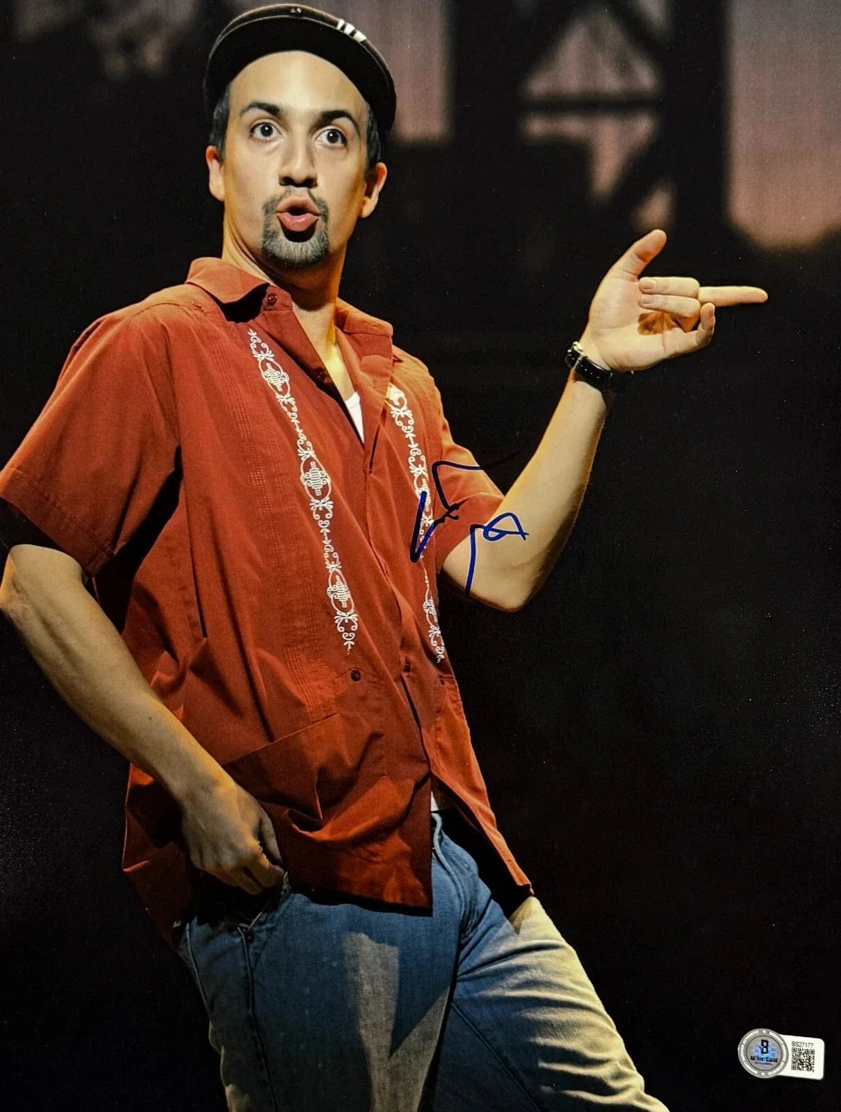 Lin Manuel Miranda Authentic Autographed 11x14 Photo Beckett COA