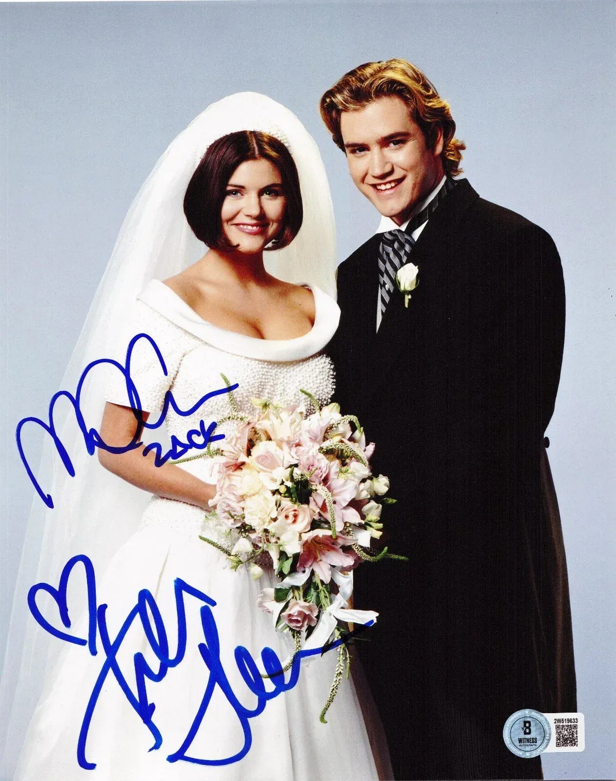 Mark-Paul Gosselaar & Tiffani Thiessen Signed | Prime Time Signatures