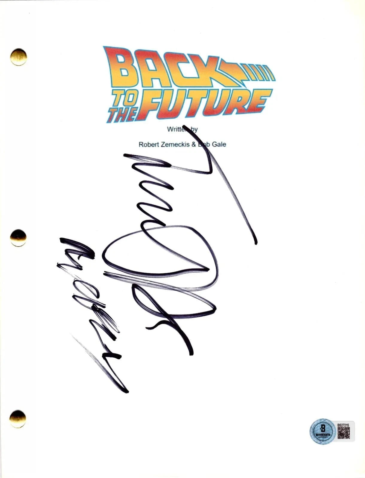 Michael J Fox Signed Script - Beckett - Back to the Future