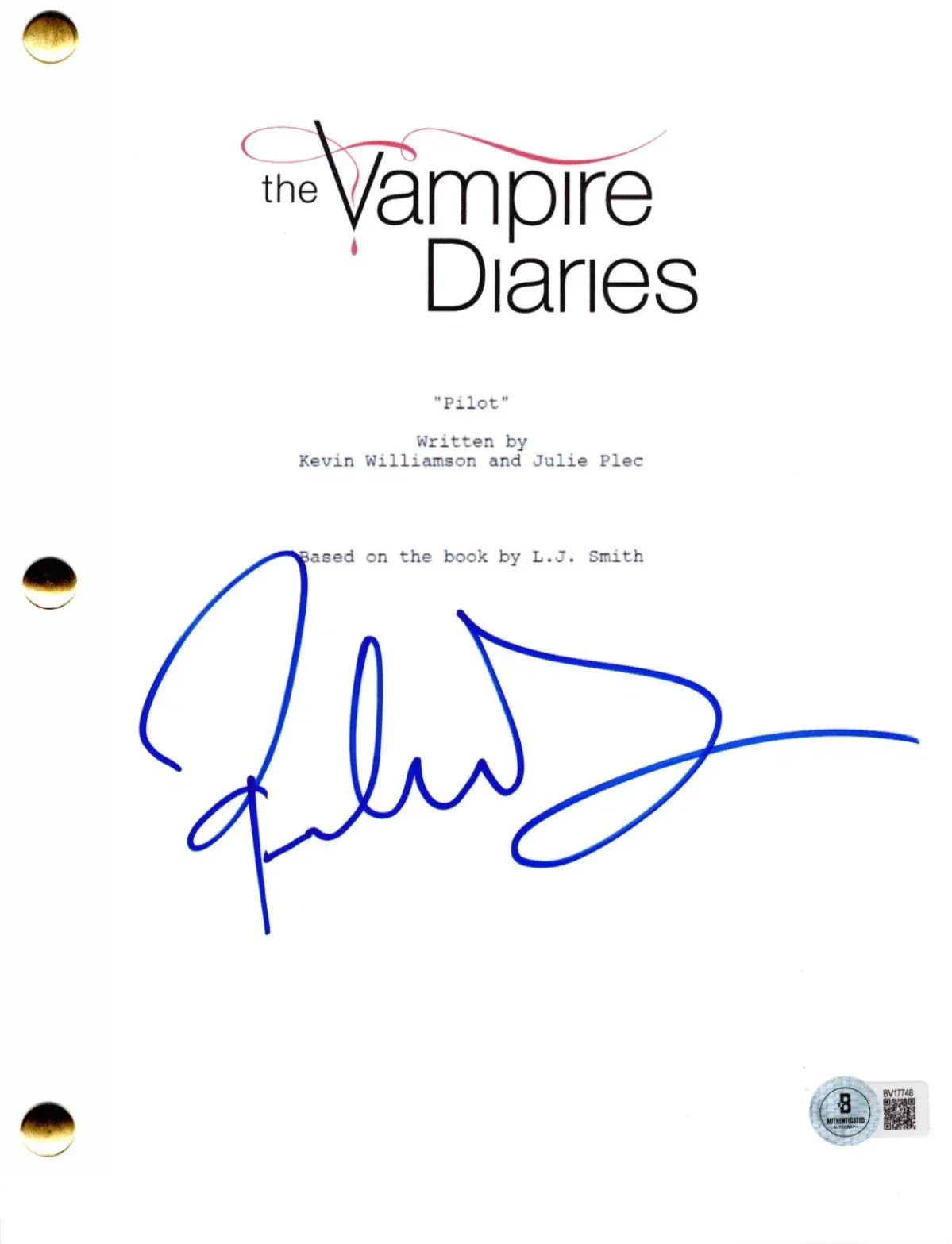 Paul Wesley Signed The Vampire Diaries Script | PTS