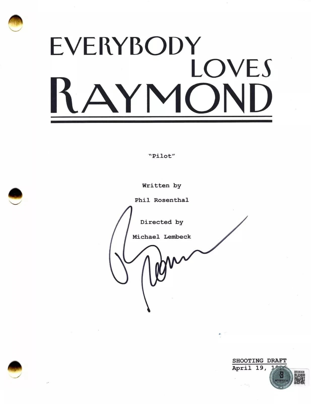 Ray Romano Autographed Everybody Loves Raymond Script Beckett