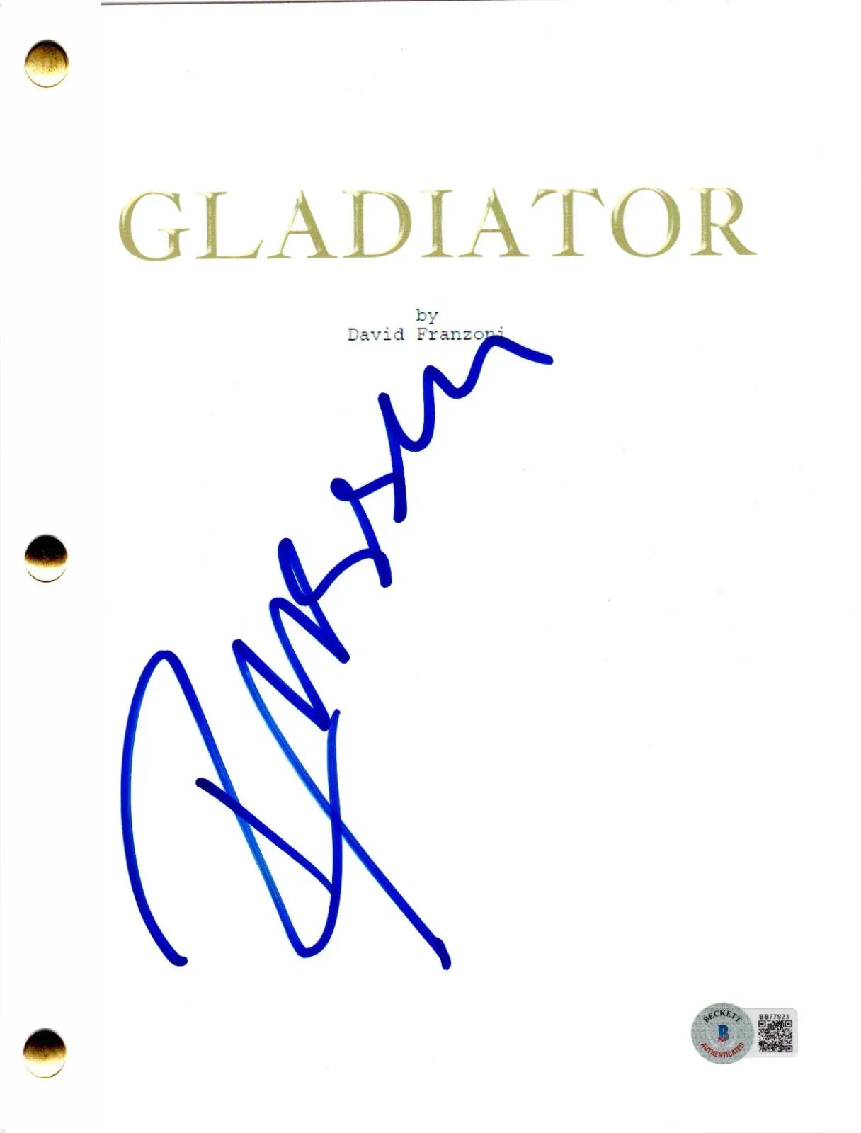 Russell Crowe Autographed Gladiator Script | PTS