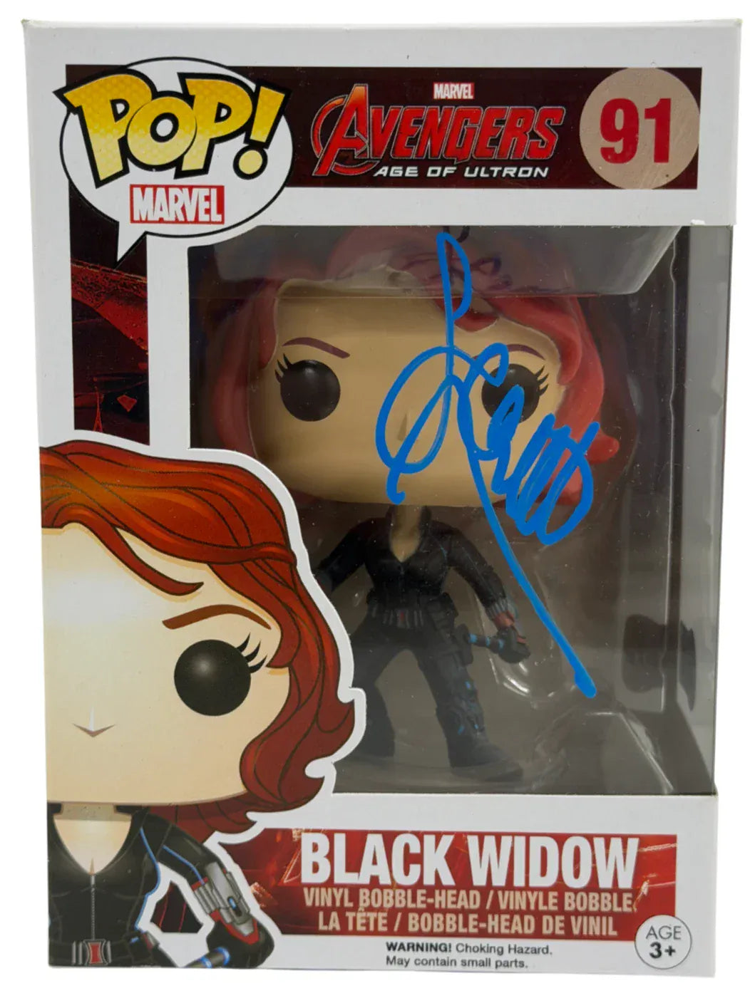 Scarlett Johansson Signed Black Widow Avengers Funko #91 | PTS
