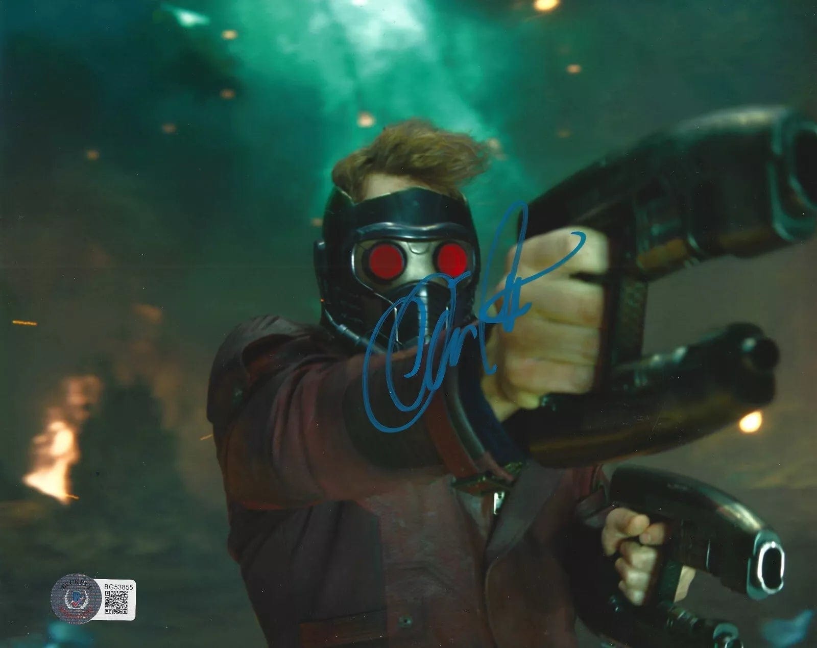 Chris Pratt Signed 8x10 Photo - Beckett Star-Lord