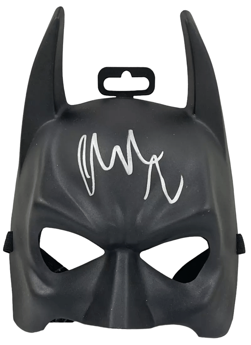 Christian Bale Autographed Dark Knight Batman Mask Beckett COA