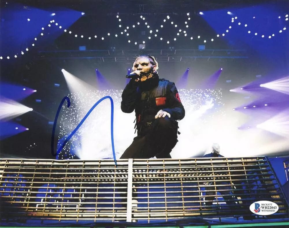 Corey Taylor of Slipknot Signed 8x10 Photo - Beckett - PTS