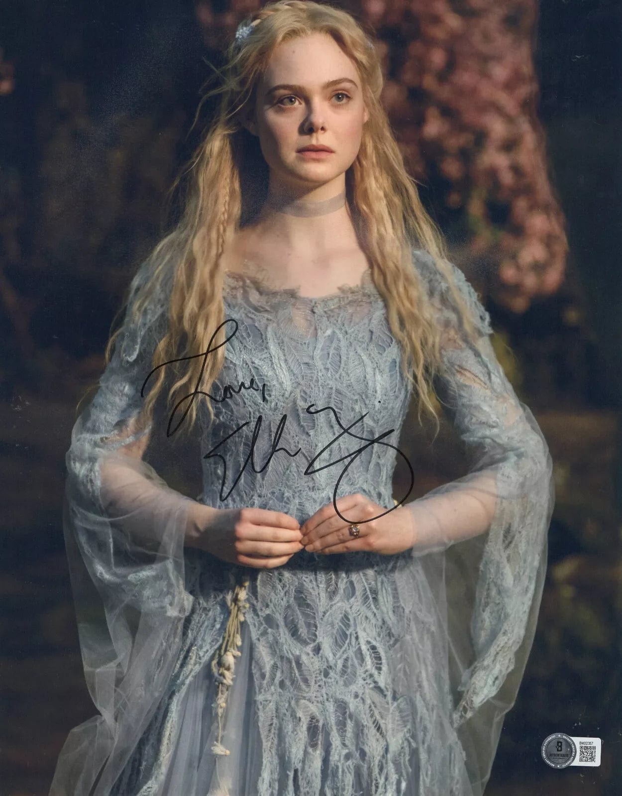 Elle Fanning Signed 11x14 Photo - Maleficent