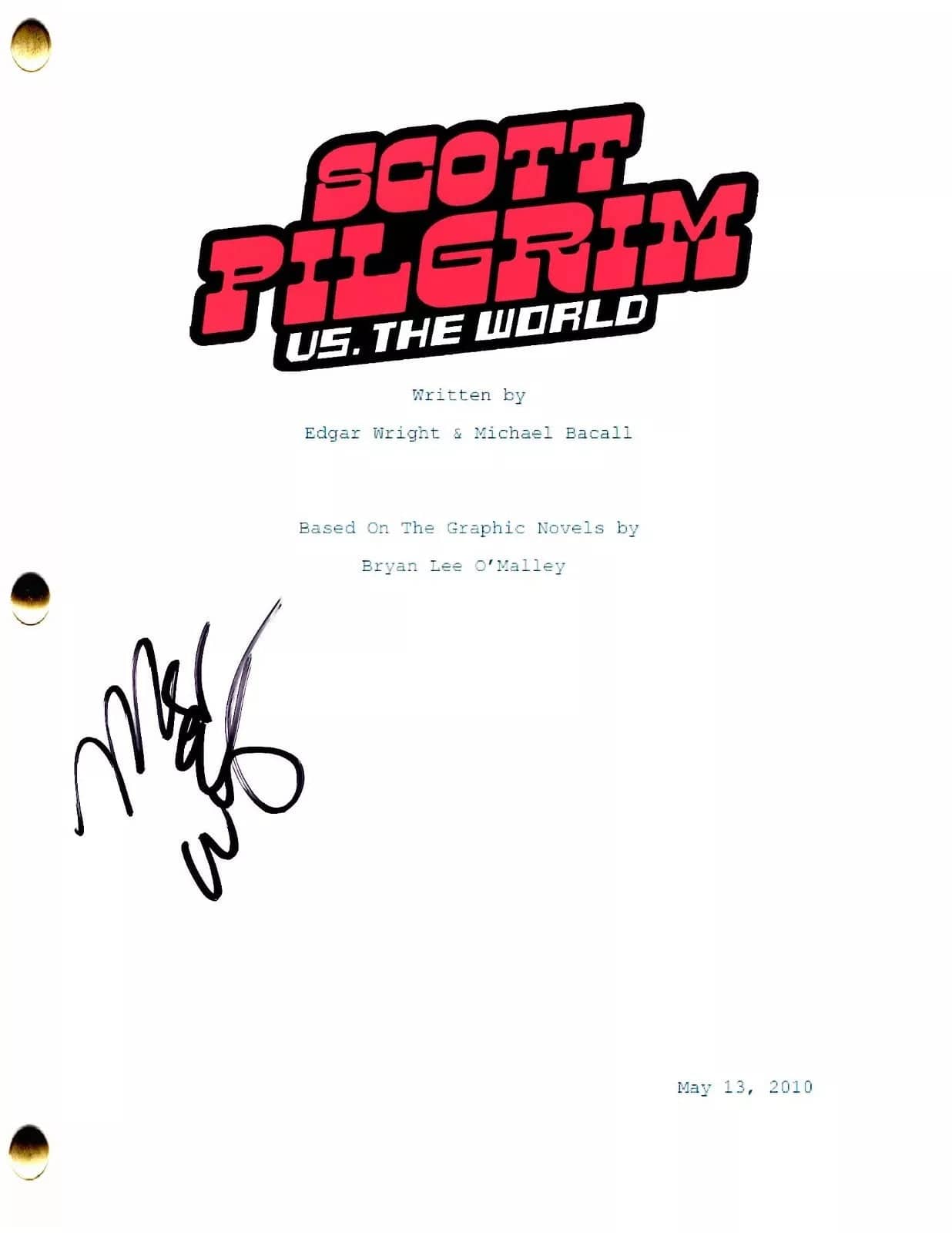 Mary Elizabeth Winstead Signed Script - PTS