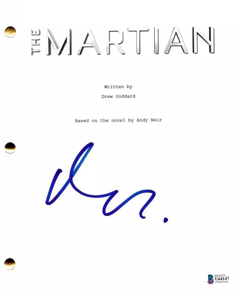 Matt Damon Autographed The Martian Script - PTS