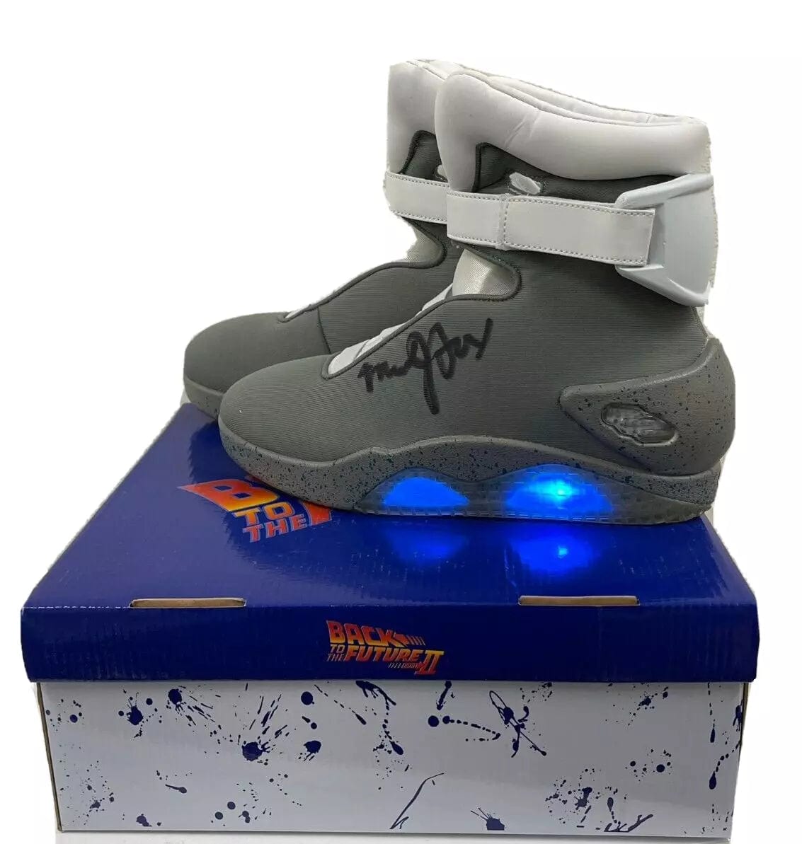 Michael J Fox Autographed Marty McFly Sneakers | PTS