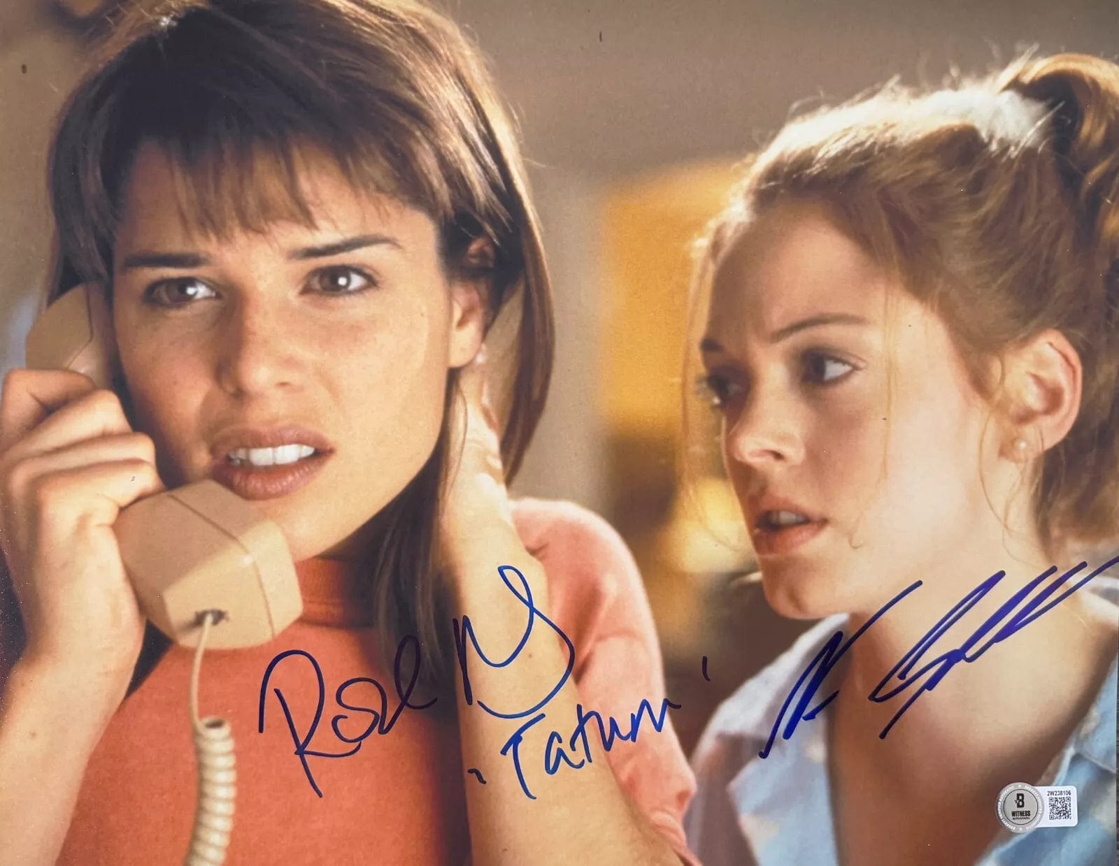 Neve Campbell & Rose McGowan Signed 11x14 Photo