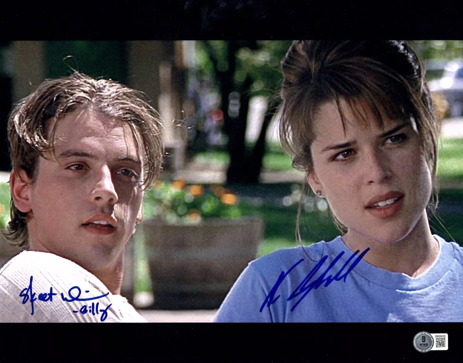 Neve Campbell & Skeet Ulrich Signed 11x14 Photo - Beckett