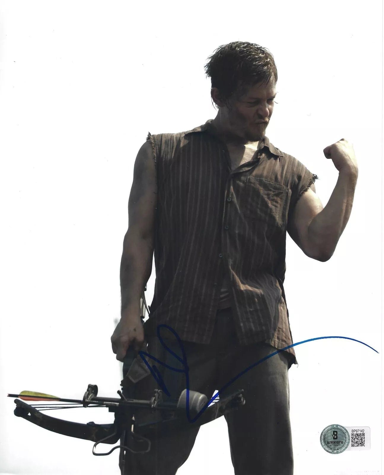 Norman Reedus Authentic Autographed 8x10 Photo Beckett COA