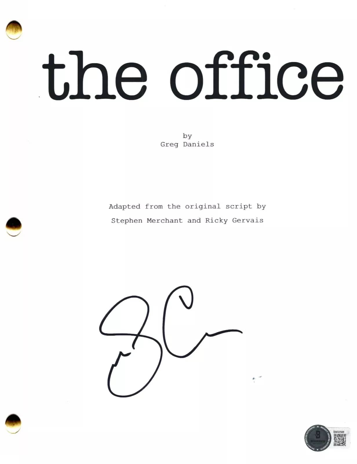 Steve Carell Authentic Autographed The Office Script Beckett COA