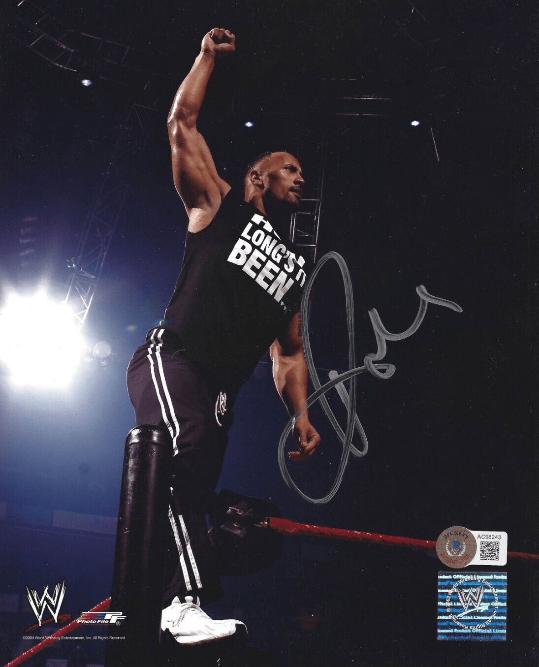 Dwayne Johnson, The Rock Authentic Autographed 8x10 Photo