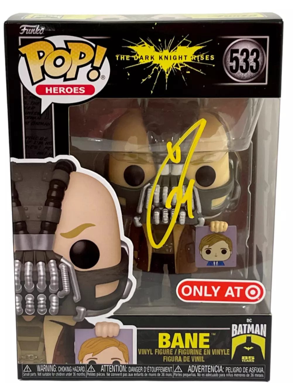 Tom Hardy Autographed Bane Funko Pop - Unique COA
