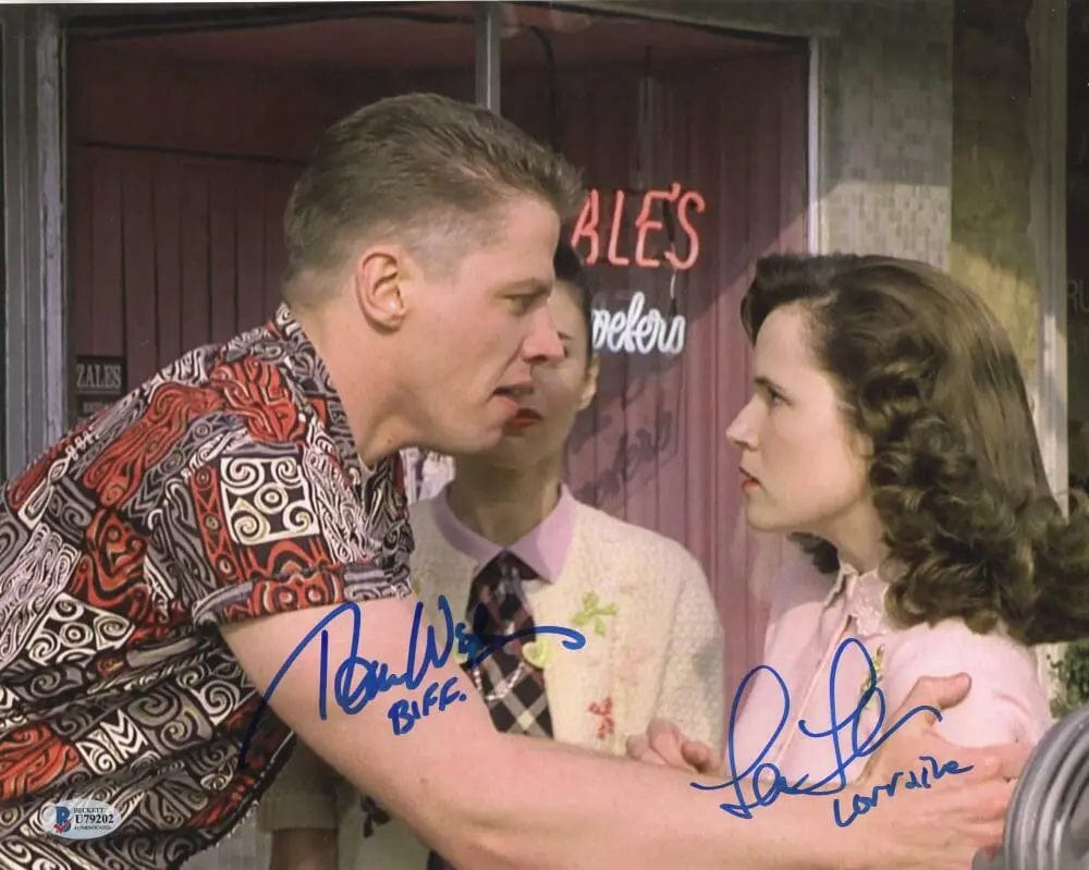 Tom Wilson & Lea Thompson Autographed 11x14 Photo #1