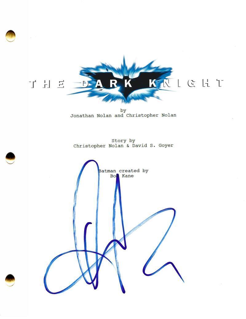 Aaron Eckhart Authentic Autographed The Dark Knight Script COA