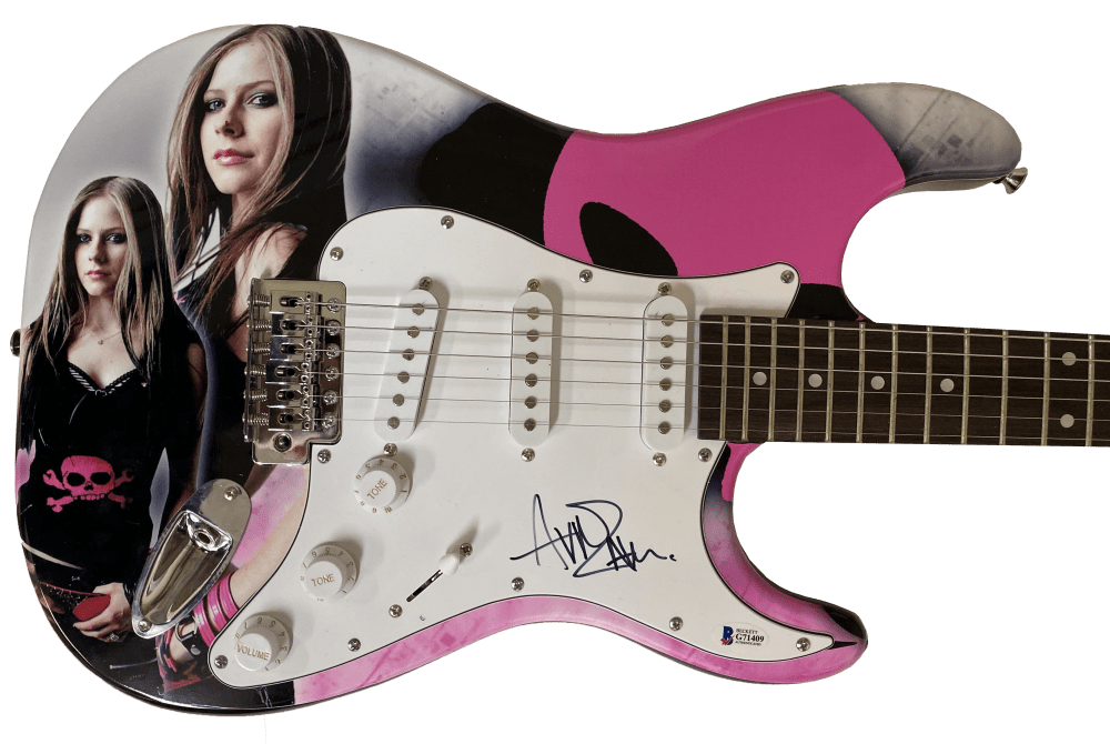 Avril Lavigne Signed Guitar - Beckett COA | PTS