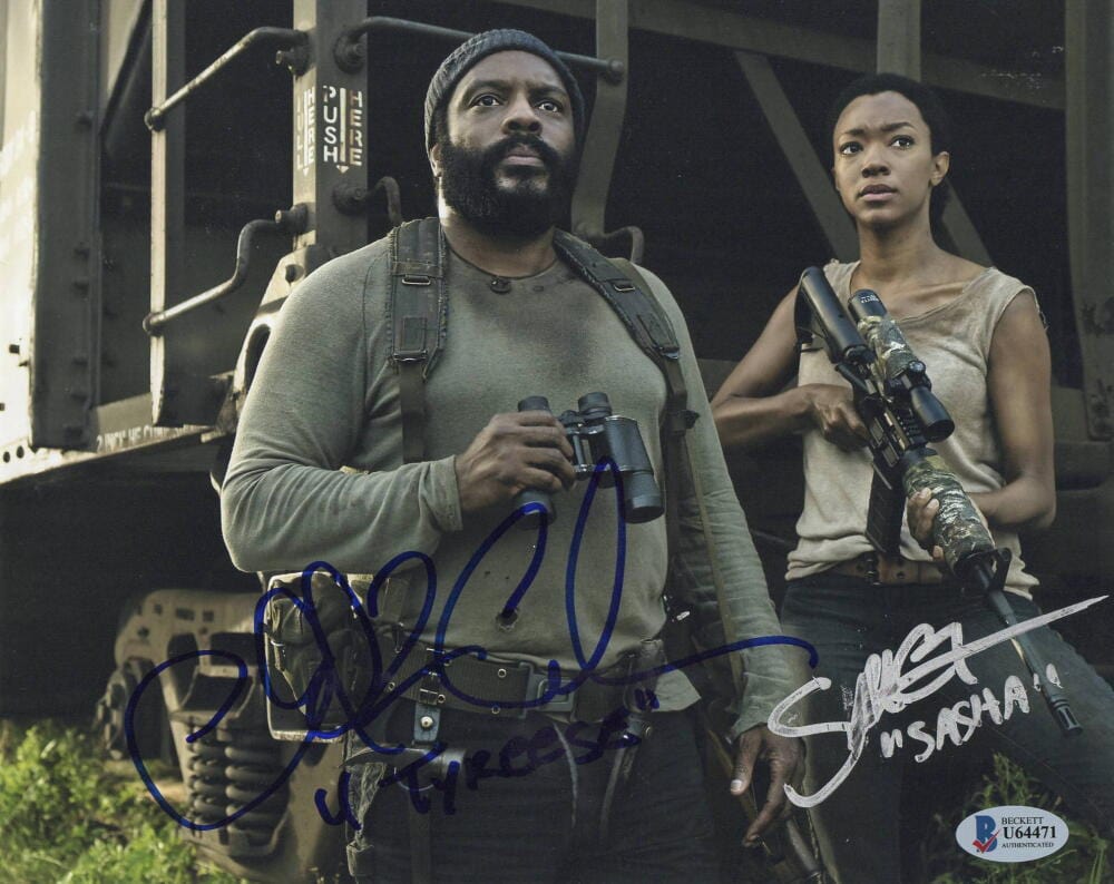 Chad Coleman & Sonequa Martin-Green Signed 8x10 Photo