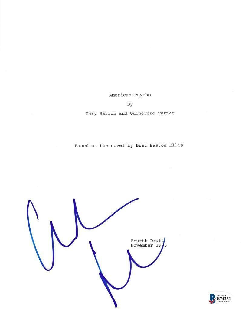 Christian Bale Signed American Psycho Script | PTS