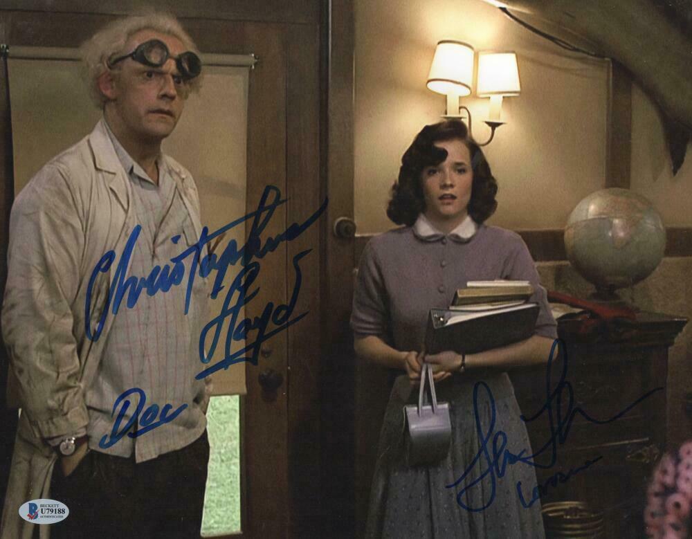 Christopher Lloyd & Lea Thompson Authentic Autographed 11x14 Photo
