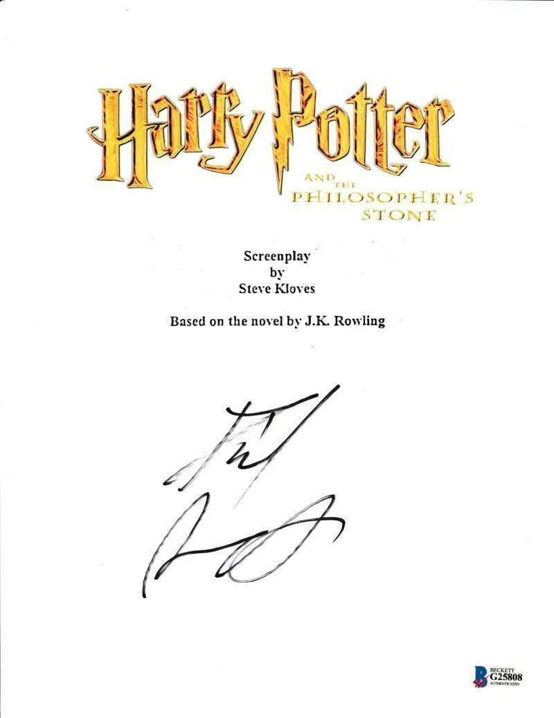Daniel Radcliffe Authentic Autographed Harry Potter Script Beckett