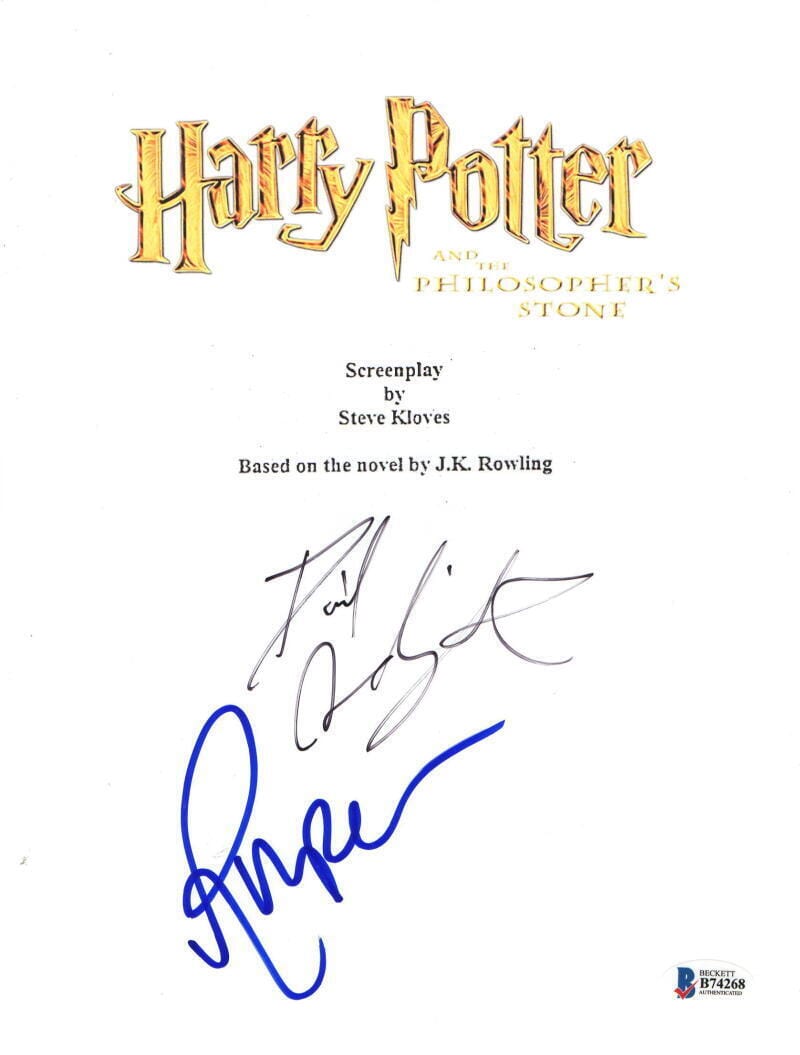 Daniel Radcliffe, Rupert Grint Autographed Harry Potter Script COA