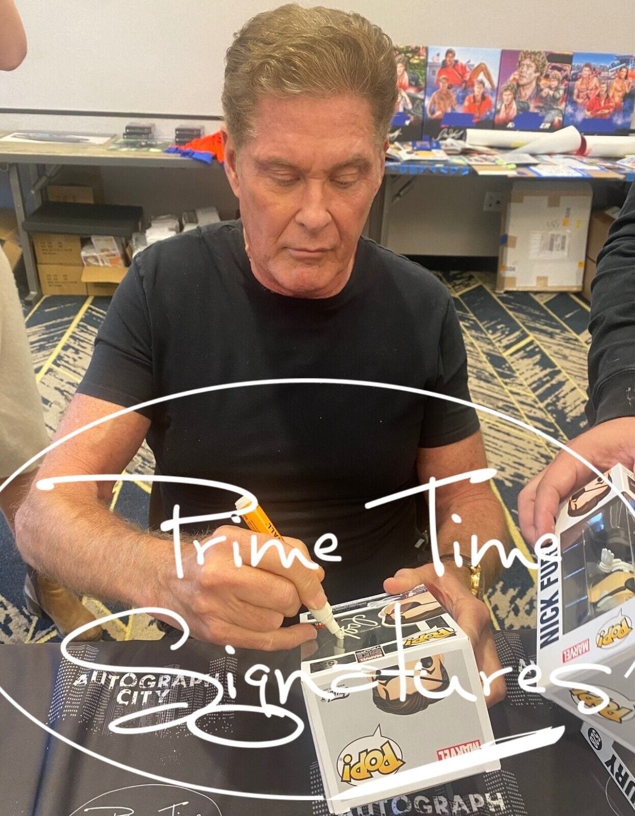 David Hasselhoff Autographed Nick Fury Marvel 80 Years Funko