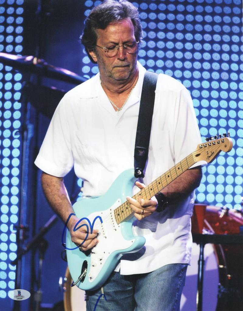 Eric Clapton Authentic Autographed 11x14 Photo Beckett COA