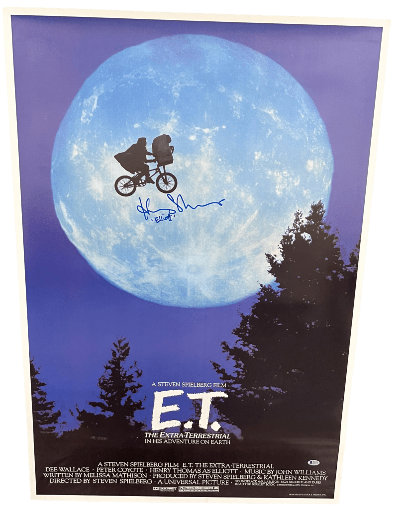 Henry Thomas Authentic Autographed E.T. Poster Beckett COA
