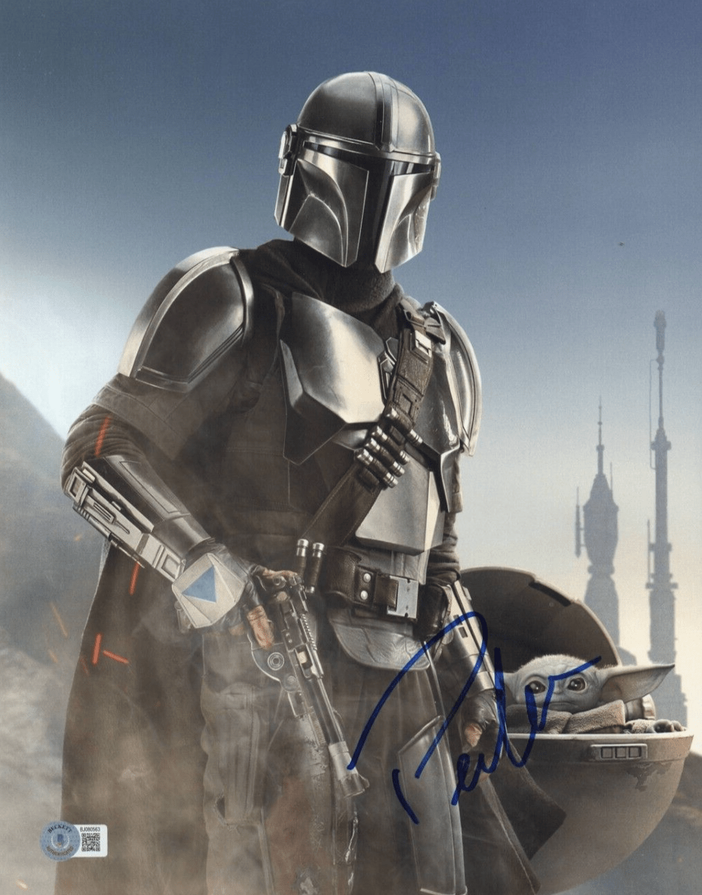Pedro Pascal Signed 11x14 Photo - Beckett Star Wars