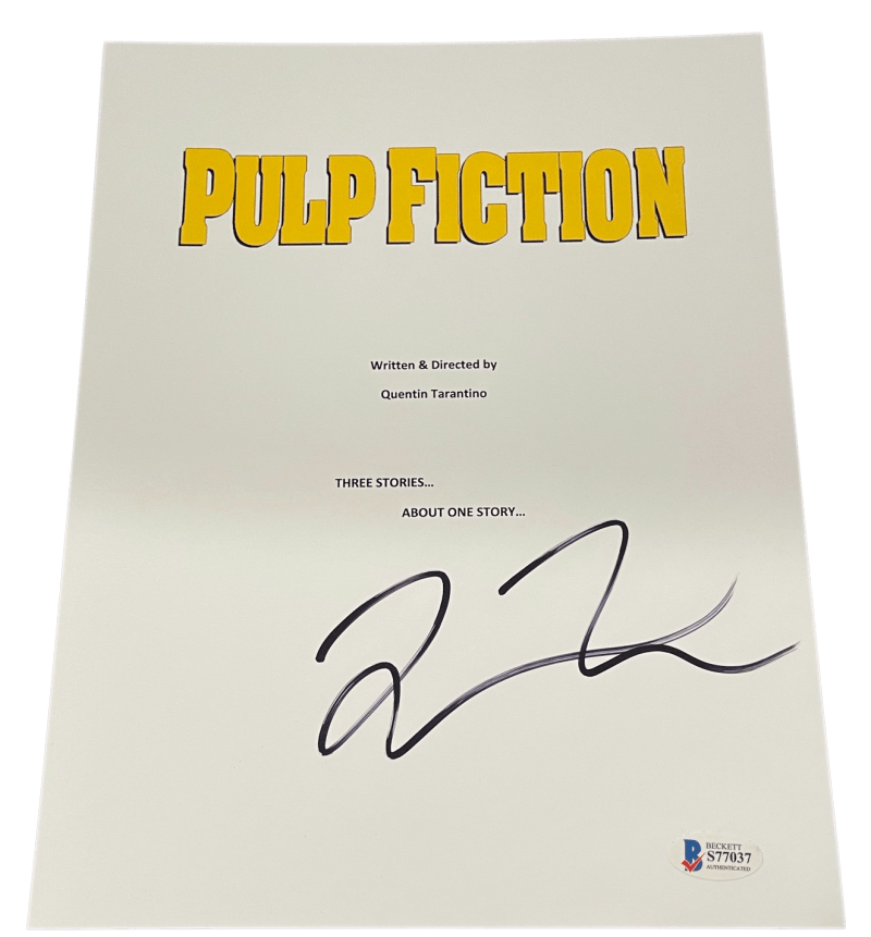 Quentin Tarantino Authentic Autographed Pulp Fiction Script Beckett
