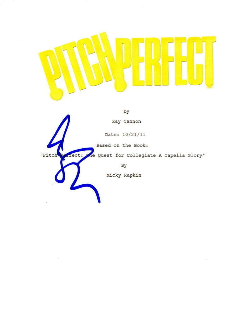 Skylar Astin Authentic Autographed Pitch Perfect Script PTS COA